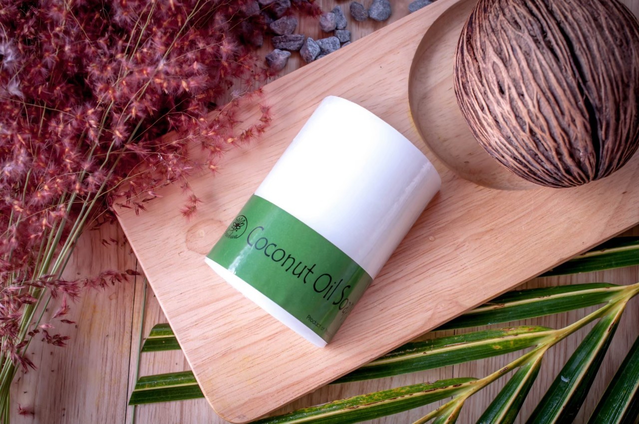 Coconut Oil Facial and Bath Soap, Herbal Soap - Saibua